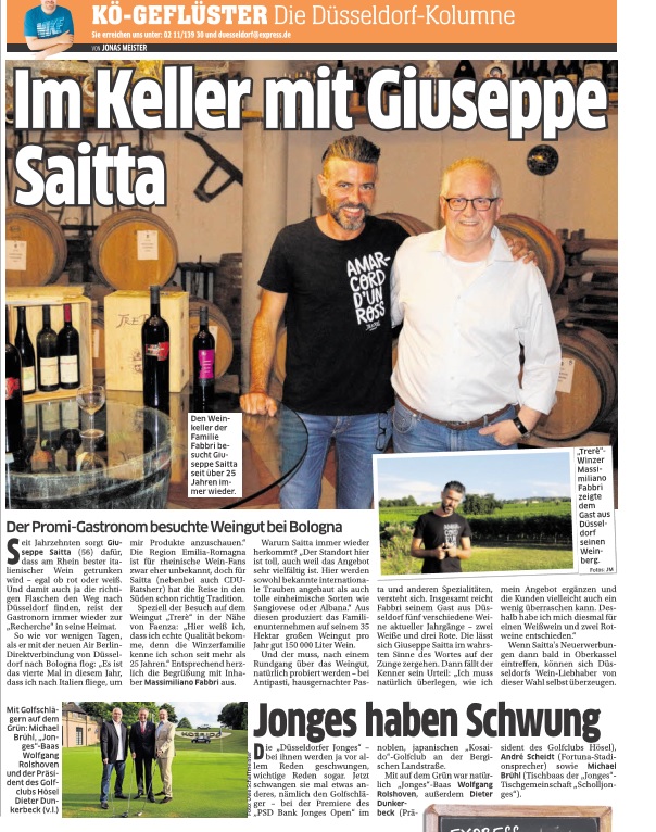 Giuseppe Saitta da Dusserdorf a Faenza.. - Trere